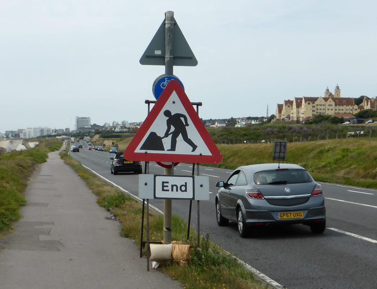 Why is the speed slower at roadworks?