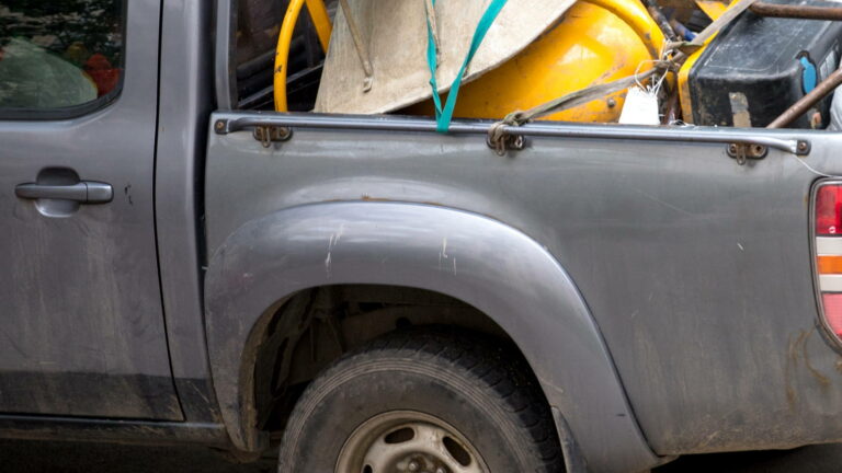 How do you safely load a pick-up truck